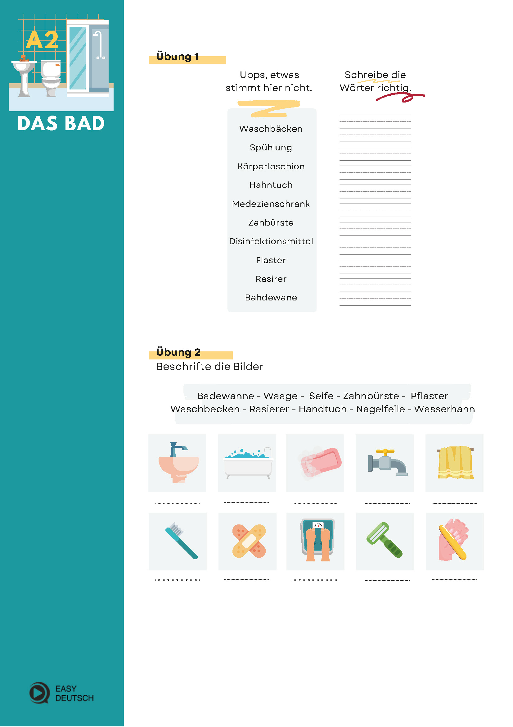 Wortschatz A1-B1 – Deutsch | EasyDeutsch